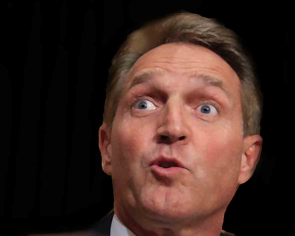 Jeff Flake's back! He's rooting for the senile guy to win in a "sound ...
