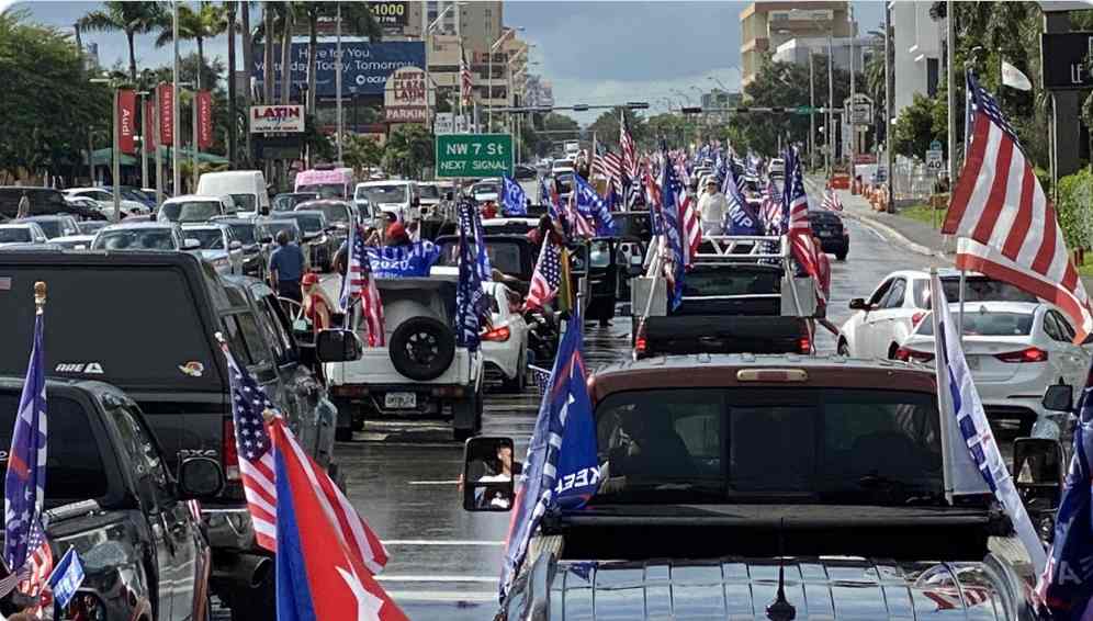 Grand Blexit rally in DC, massive Latino caravan in Miami -- 30,000?