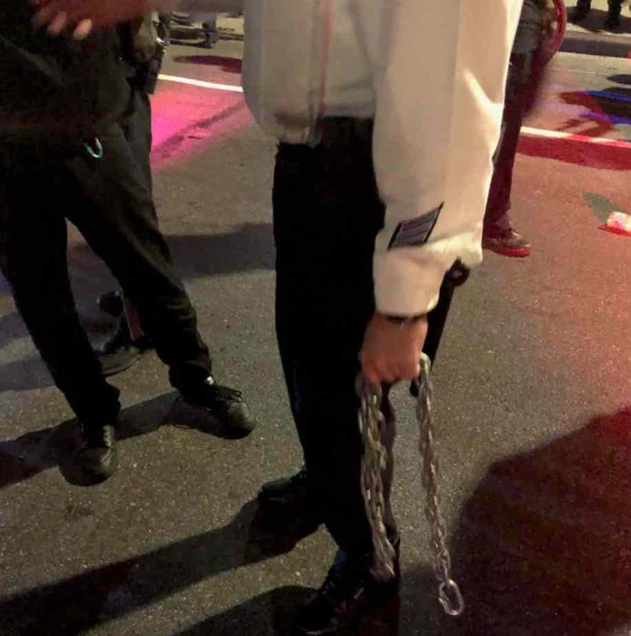 NYPD reports man tried to strangle an officer with a chain