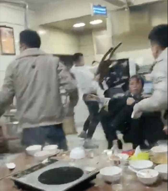 Wild brawl video goes viral