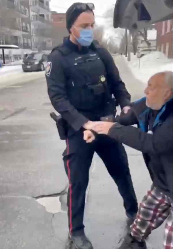 Watch the Canadian Cop Take Down a Small 80-Year-Old Man