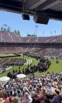 Stanford Walk Out on President's Graduation Speech